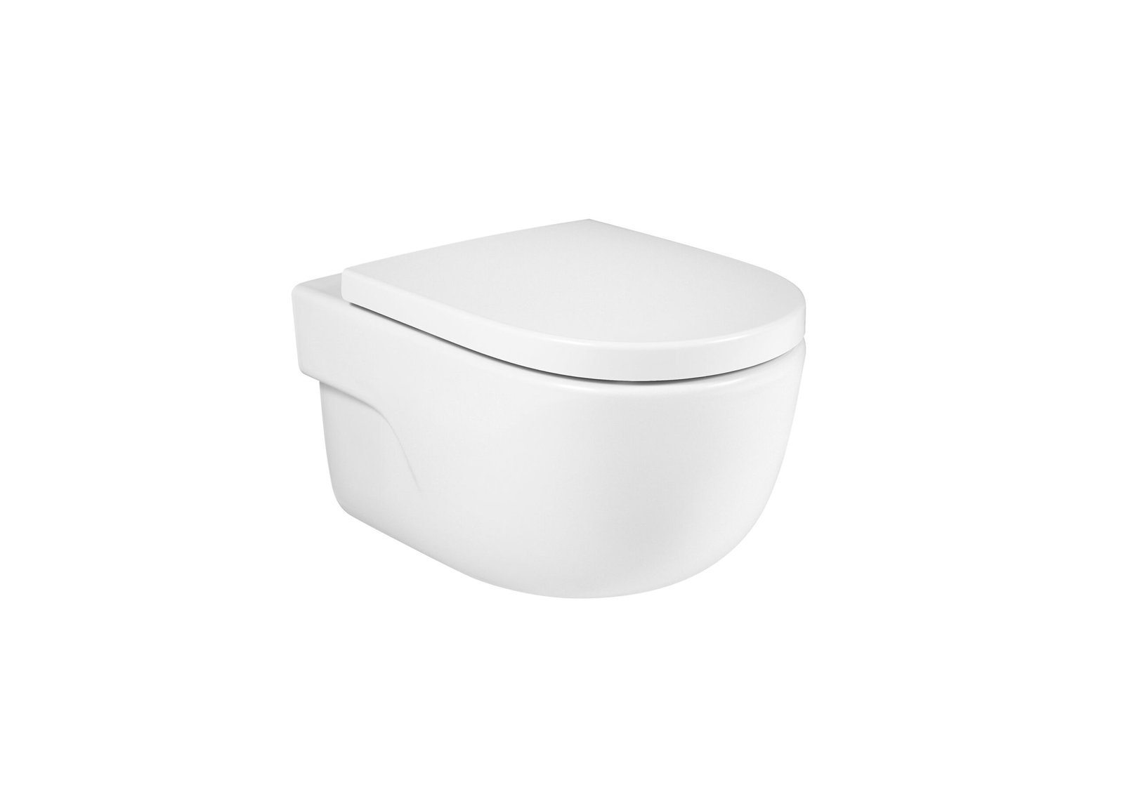 Vitreous china wall-hung Rimless WC with horizontal outlet (Hidden ...
